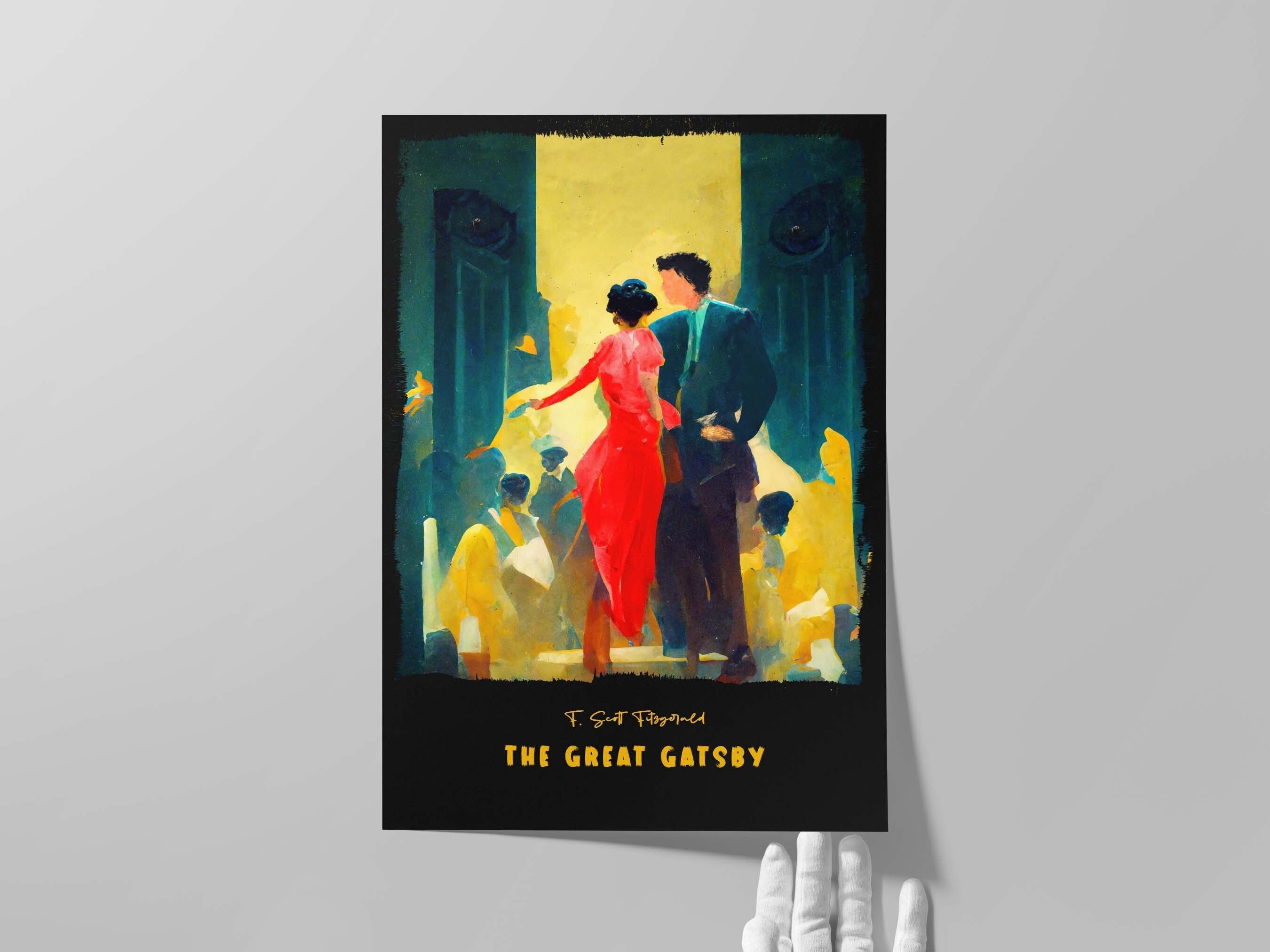 The Great Gatsby Book Cover Poster Alternative Design of F. - Etsy