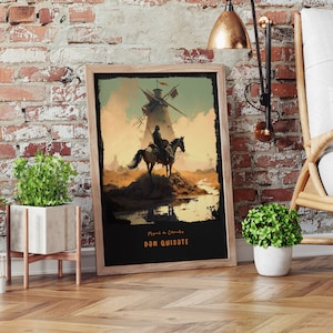 Don Quixote Book Cover Poster | Contemporary Design of Miguel De ...