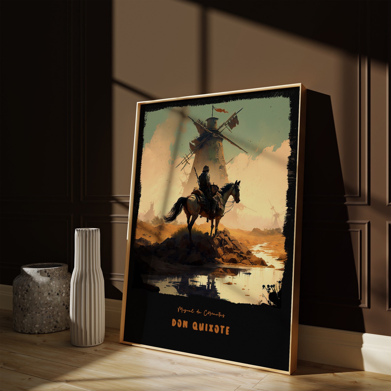 Don Quixote Book Cover Poster Contemporary Design of Miguel De ...