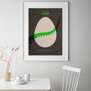 Alien Minimalist Alternative Movie Print & Poster - Etsy