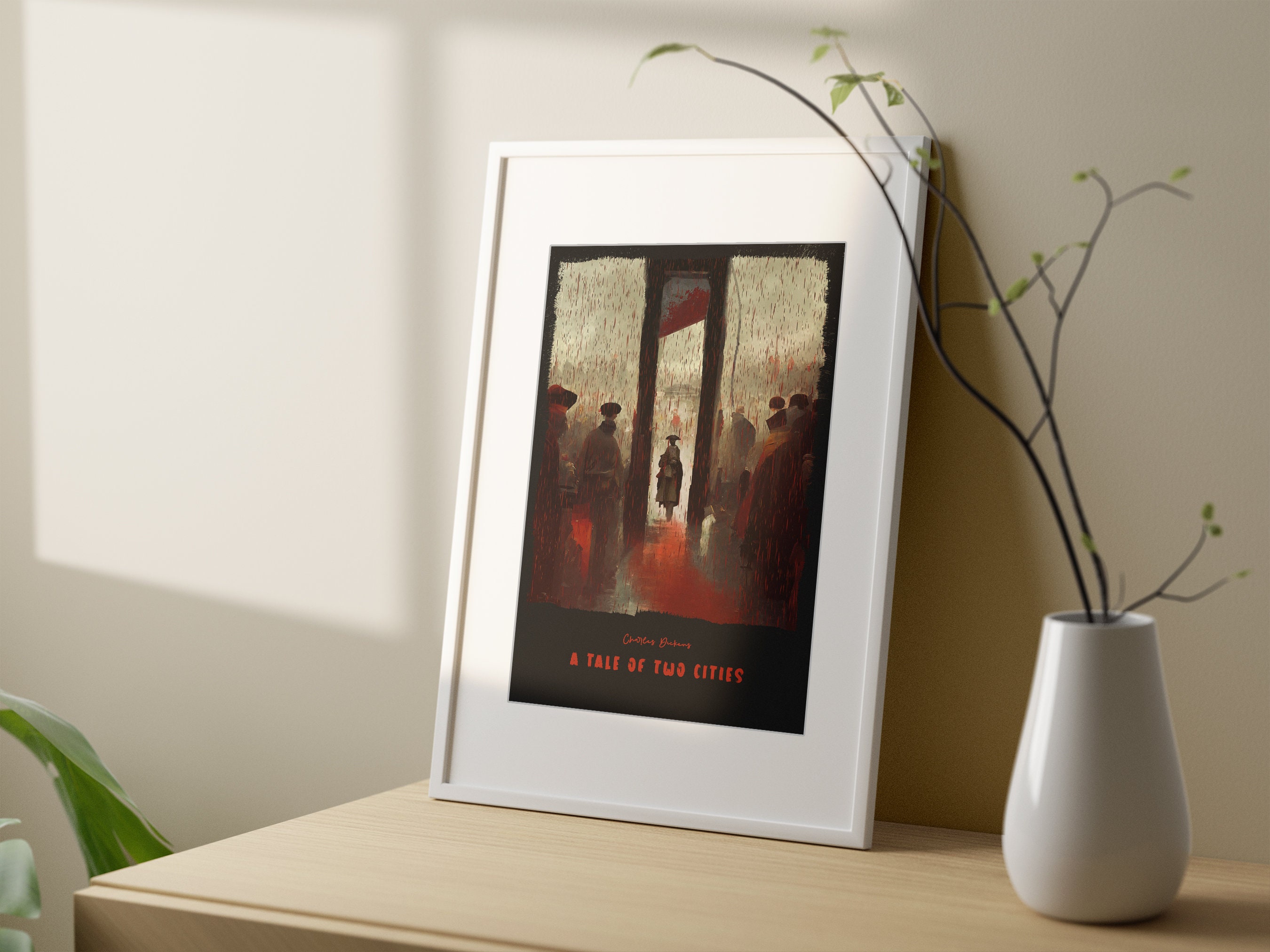 A Tale of Two Cities Book Cover Poster Alternative Design of Charles ...