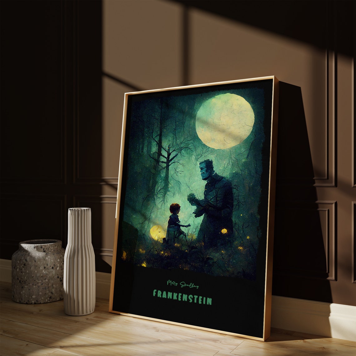 Frankenstein Book Cover Poster Alternative Design of Mary - Etsy
