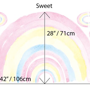 Removable Wall Decal, Peel and Stick Wallpaper, Little Rainbows ...