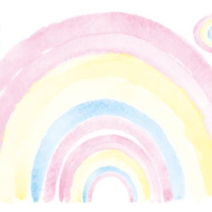 Removable Wall Decal, Peel and Stick Wallpaper, Little Rainbows ...