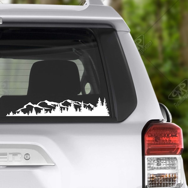 Mountain Car Decal - Etsy