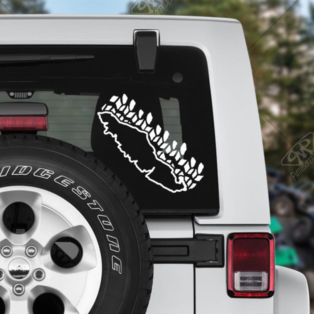 Vancouver Island off Road Tire Track Vinyl Decal Bumper Sticker Perfect ...