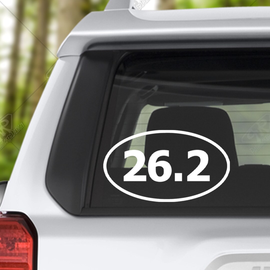 26.2 Marathon Runner Open Vinyl Decal Bumper Sticker for Car Window ...