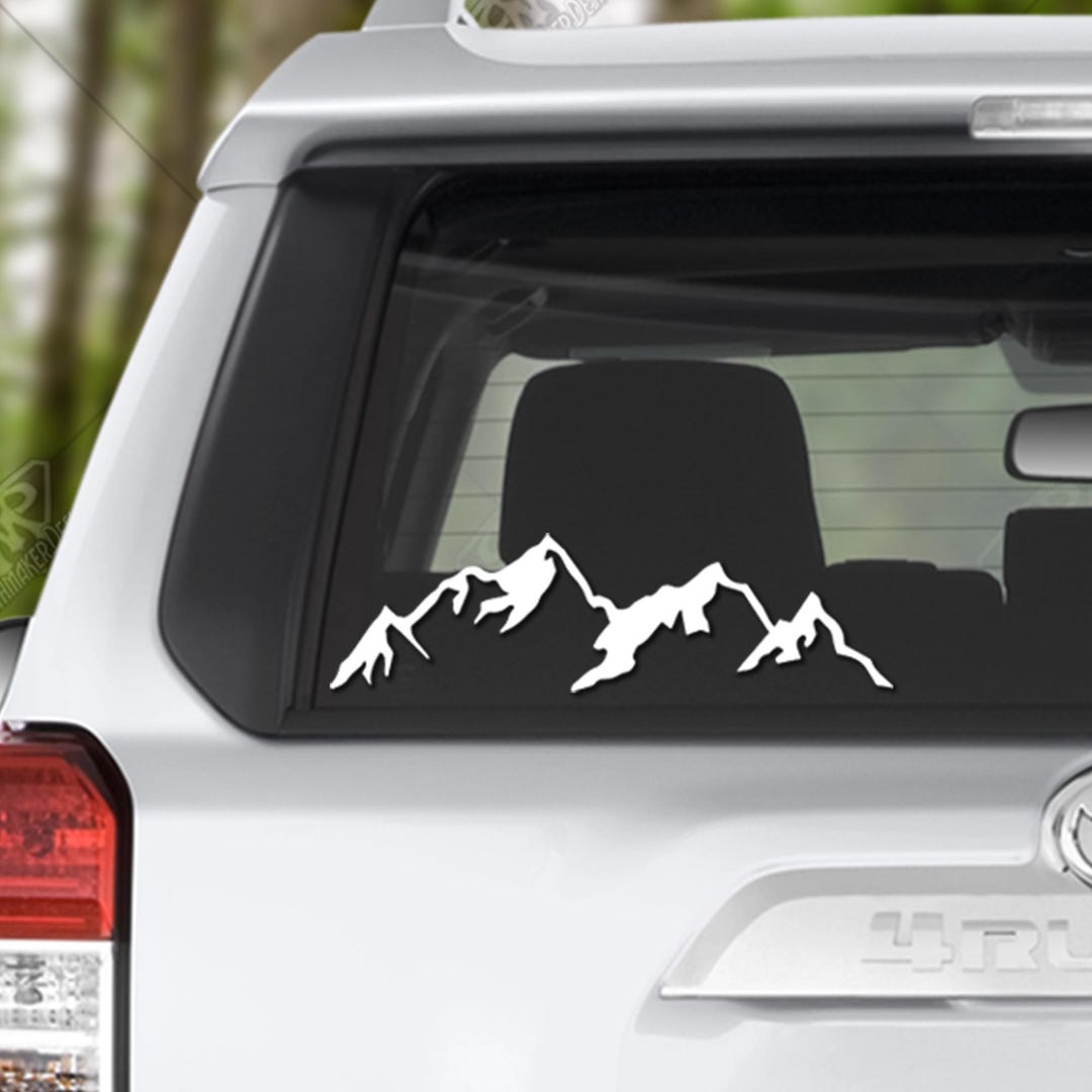 Mountains Vinyl Decal Bumper Sticker for Car Window Decal, Windshield ...