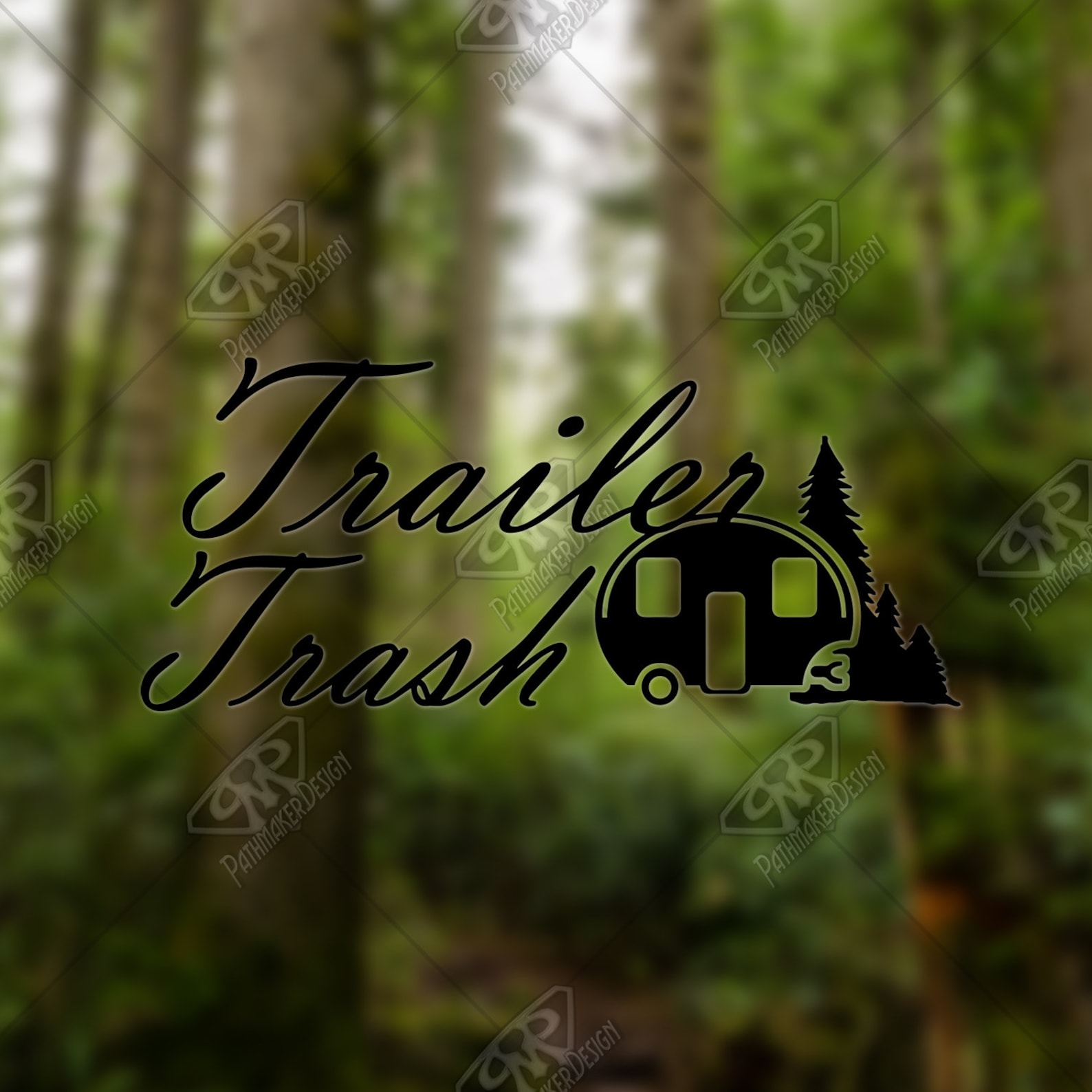 Trailer Trash Camper Vinyl Decal Bumper Sticker - Etsy