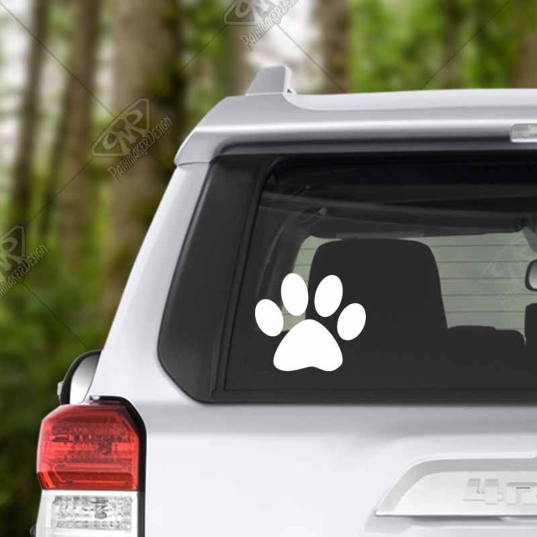 Dog Paw Vinyl Decal, Bumper Sticker for Car Window Decal, Windshield ...