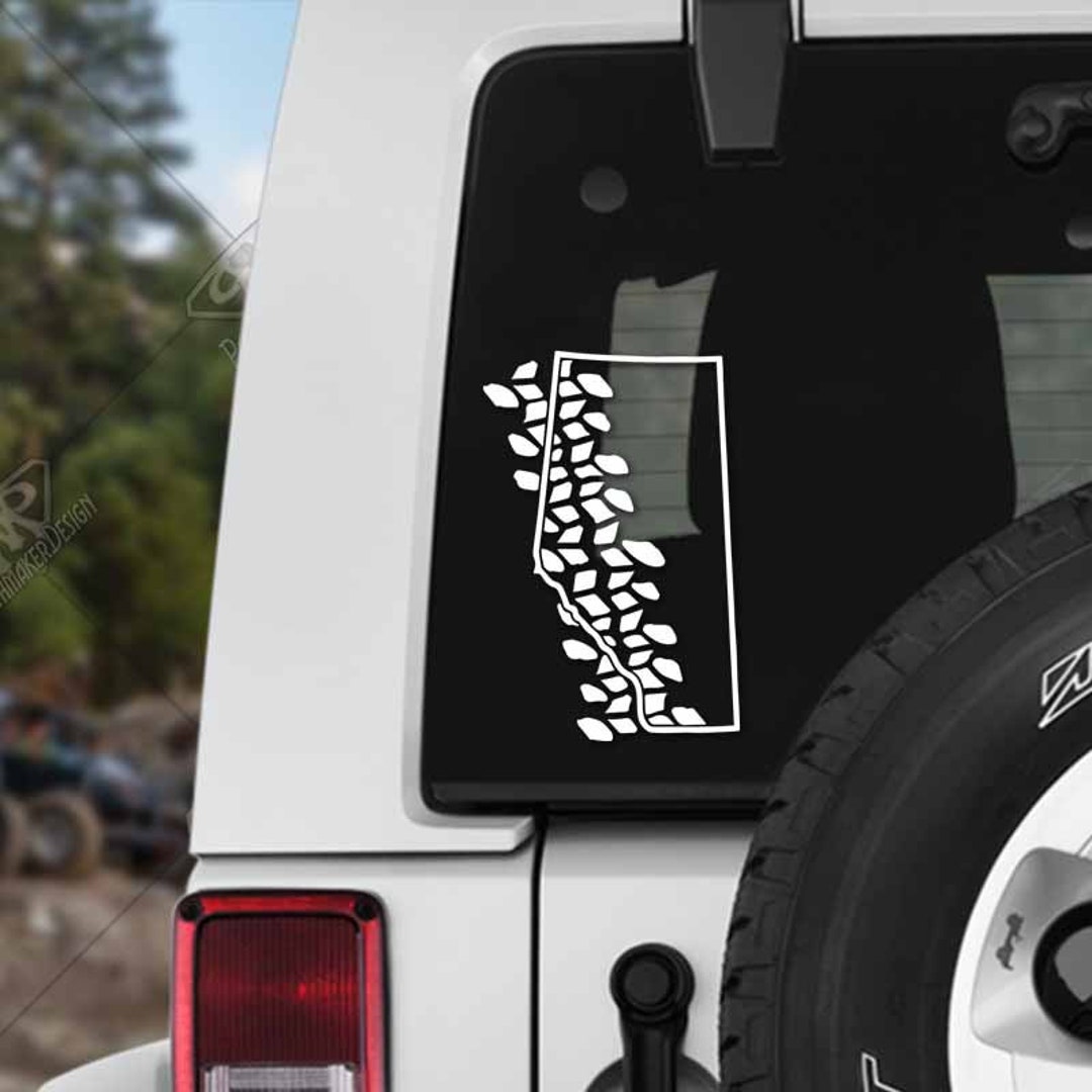 Alberta Tire Track Vinyl Decal Bumper Sticker Perfect for Truck Window ...
