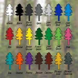 Mountain and Trees With Lake Banner Large Vinyl Decal, Bumper Sticker ...