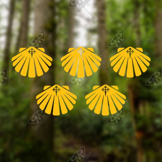 Camino De Santiago Shell Share Pack of 5 Vinyl Decal Bumper - Etsy