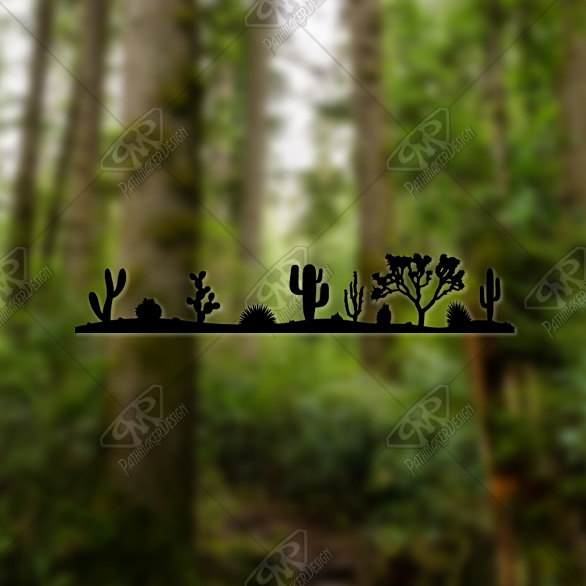 Desert Landscape Cactus Vinyl Decal, Bumper Sticker. for Side of Truck ...