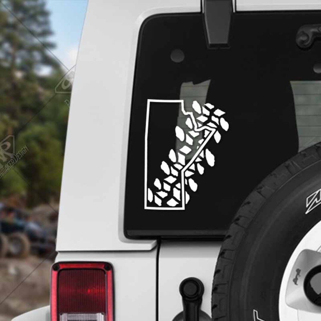 Manitoba off Road Tire Track Vinyl Decal Bumper Sticker Perfect for ...