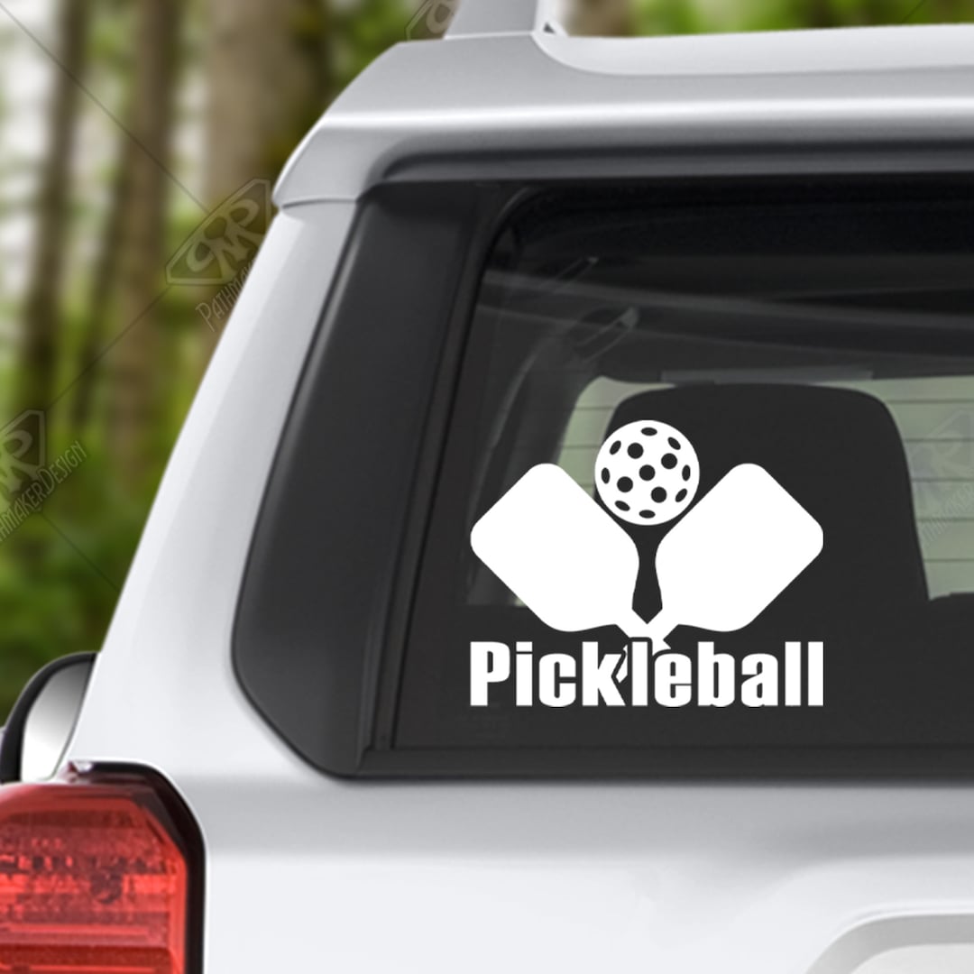 Pickleball Crossed Paddles Vinyl Decal Bumper Sticker for Car Window ...