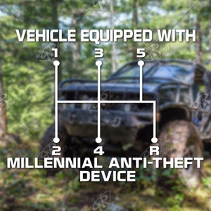Millennial Anti-theft Device Vinyl Decal Bumper Sticker Perfect for ...
