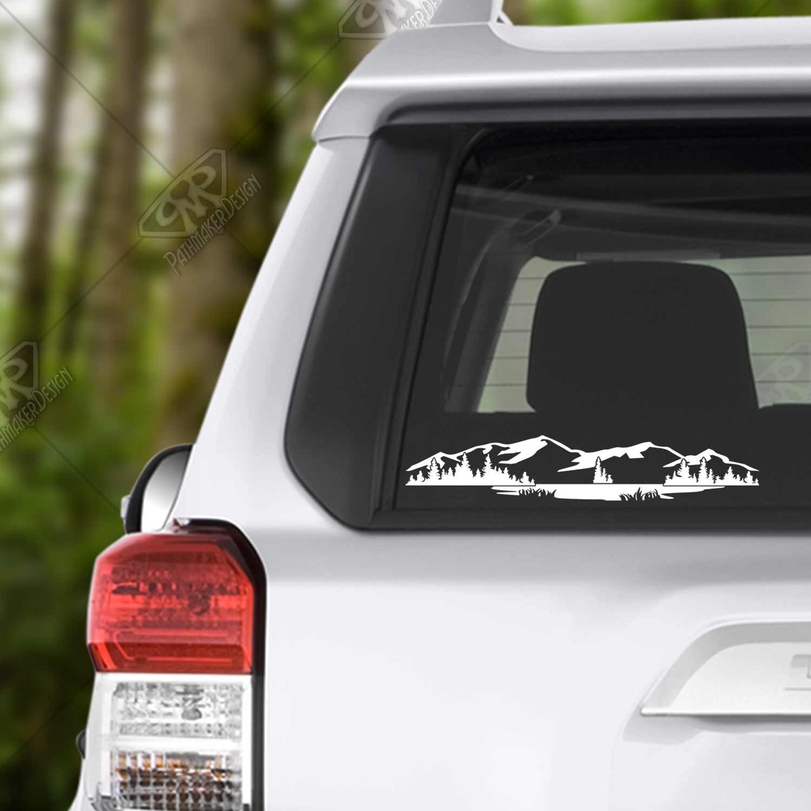 Mountains and Trees With Lake Vinyl Decal Bumper Sticker for - Etsy