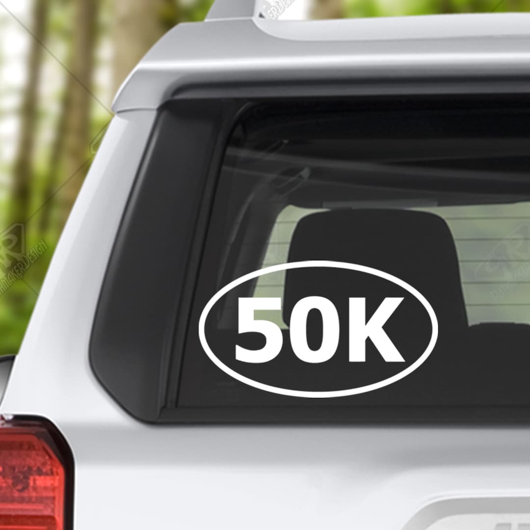 50k Runners Ultra Marathon Open Vinyl Decal Bumper Sticker for Car ...