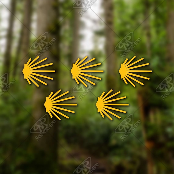 Camino De Santiago Shell Classic Share Pack of 5 Vinyl Decal - Etsy