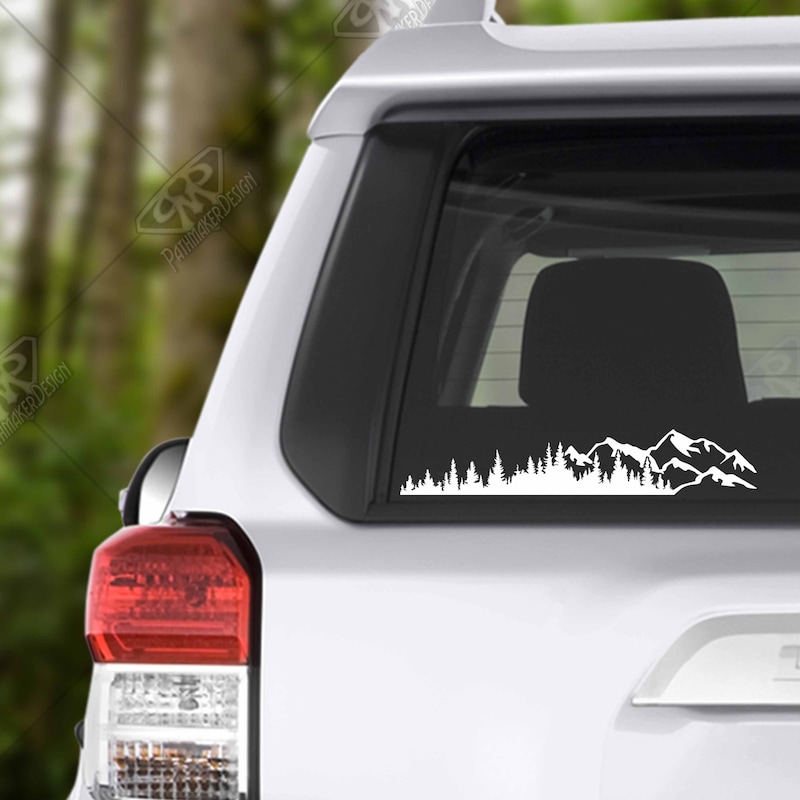 Mountain Car Decal - Etsy