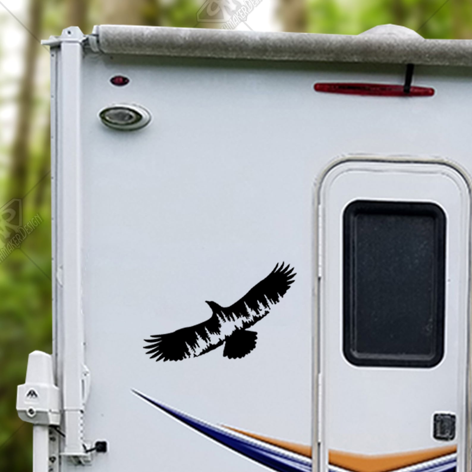 Bald Eagle Silhouette Version 2 Vinyl Decal Bumper Sticker for Car ...