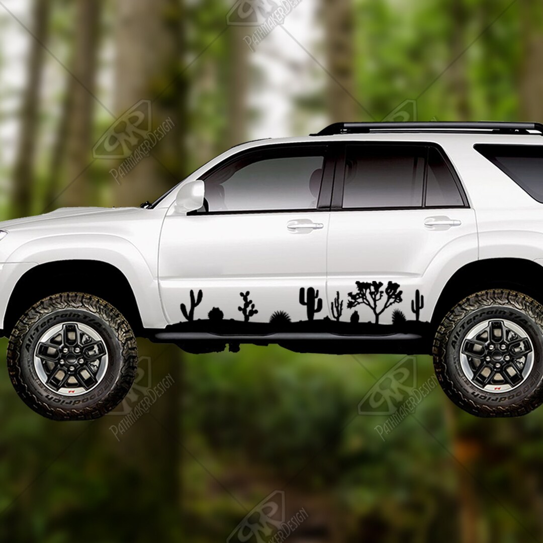 Desert Landscape Cactus Vinyl Decal, Bumper Sticker. for Side of Truck ...