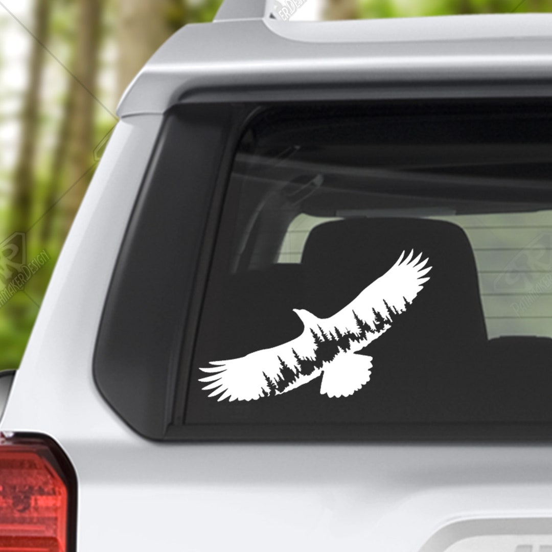 Bald Eagle Silhouette Version 2 Vinyl Decal Bumper Sticker for Car ...