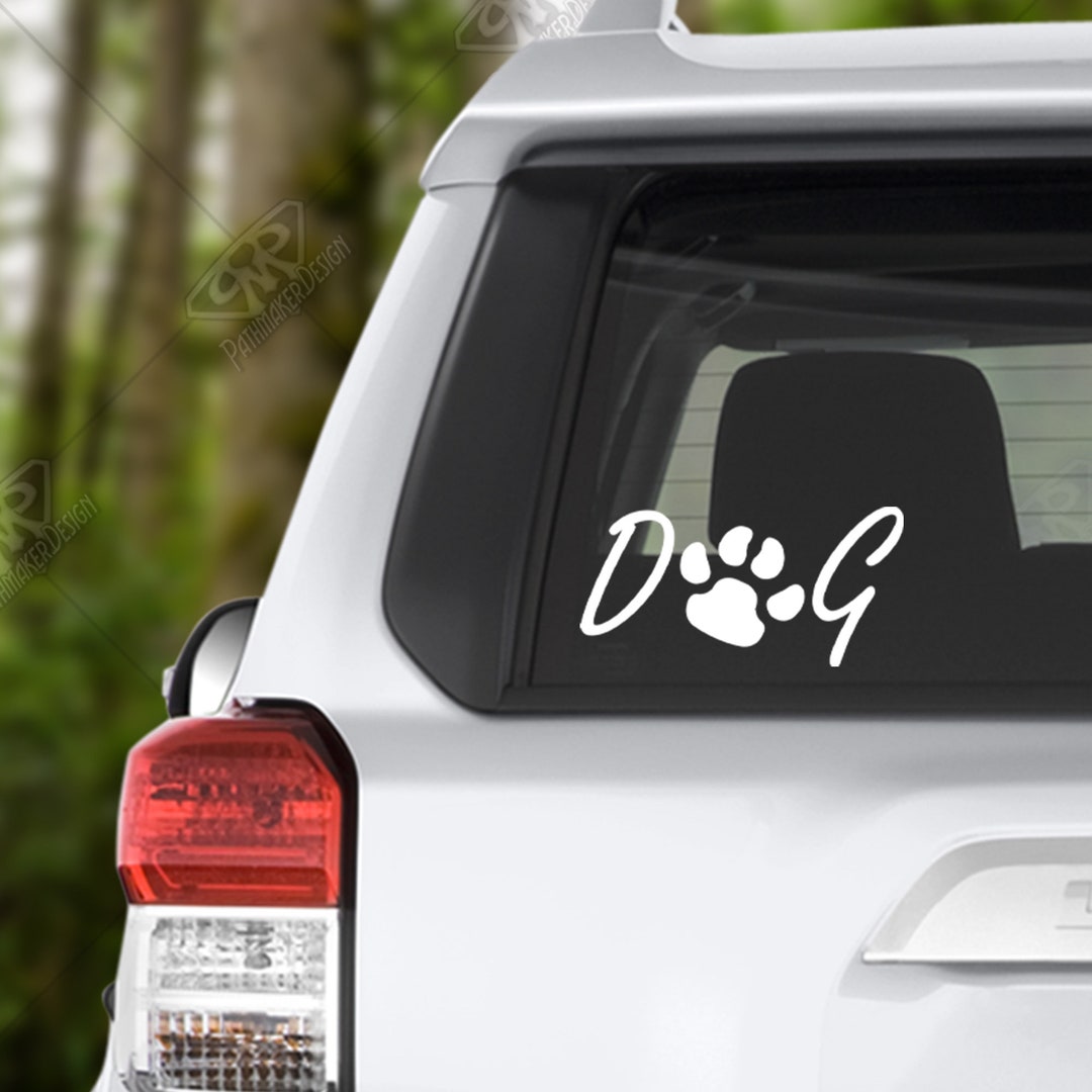 Dog Vinyl Decal Bumper Sticker for Car Window Decal, Windshield Decal ...