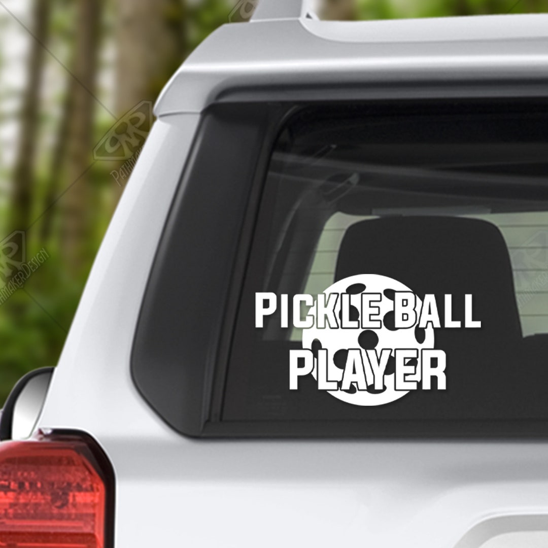 Pickleball Player Vinyl Decal Bumper Sticker for Car Window Decal ...