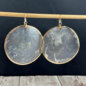 Capiz Shell Earrings, Large Shell Jewelry, Natural Shell Earrings - Etsy
