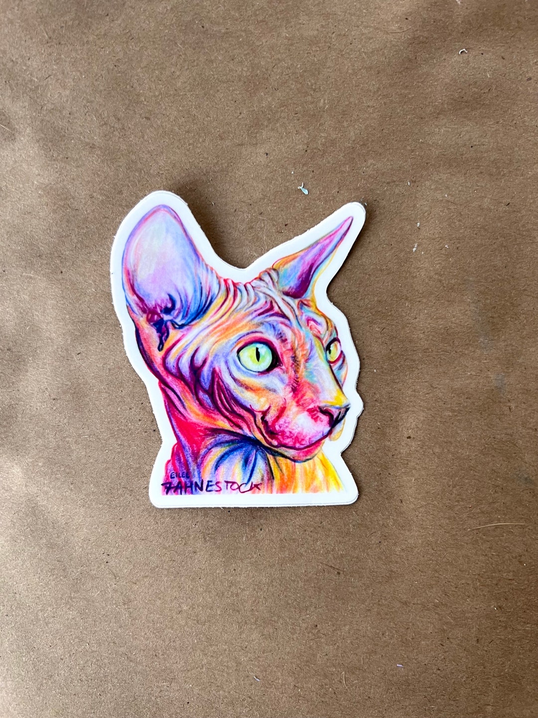 Sticker- Sphynx Cat - Etsy