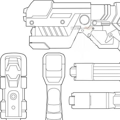 Metroid Samus Paralyzer Gun Blueprints - Etsy UK