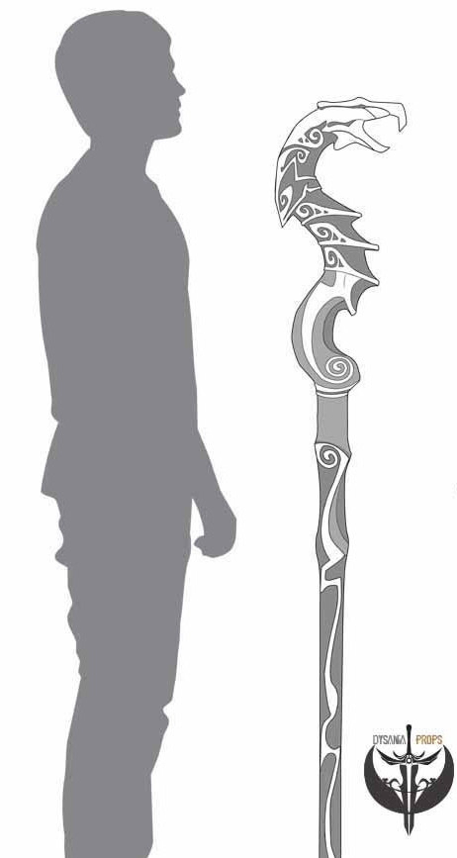 Skyrim- Dragon Priest Staff - Digital Blueprint - Etsy
