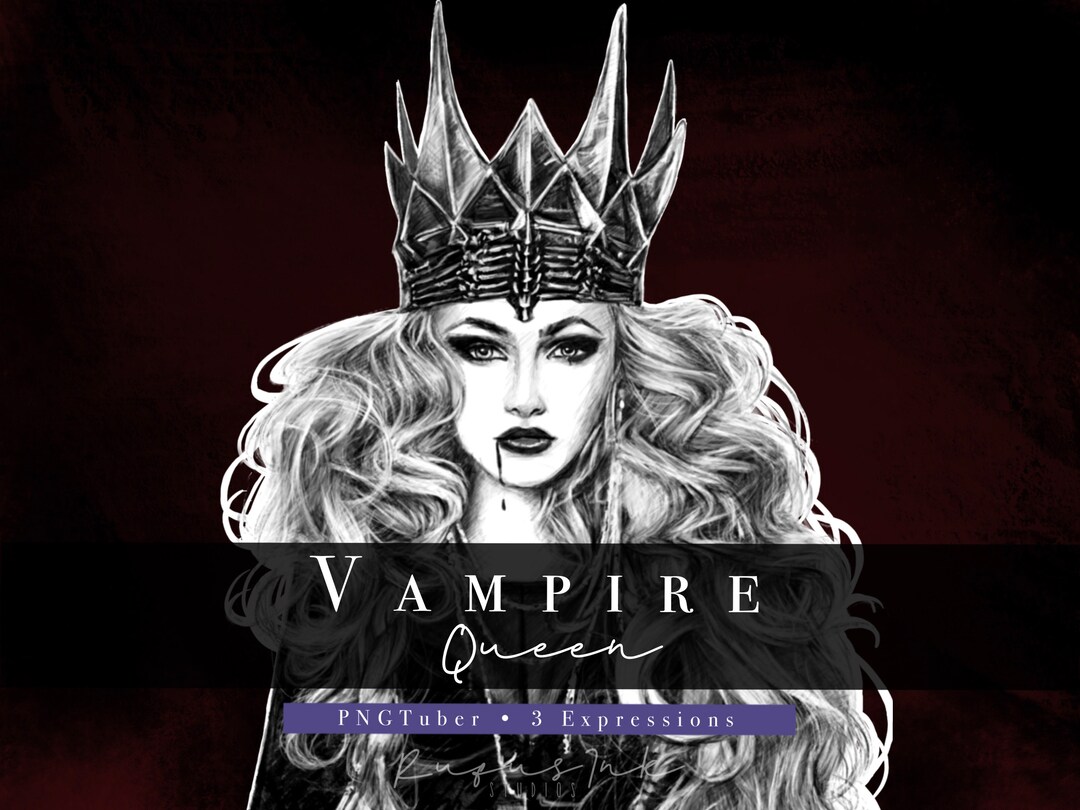 Pngtuber Vampire 2D Premade Model 3 Expressions Ready - Etsy