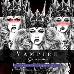 Pngtuber Vampire 2D Premade Model 3 Expressions Ready - Etsy