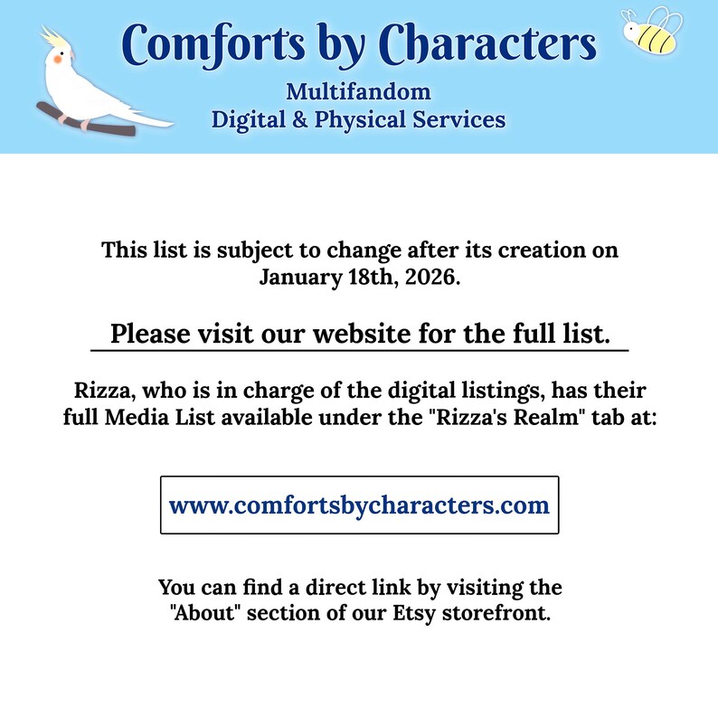 10-song Interactive Comfort Character Setlist (with A Linked Playlist ...