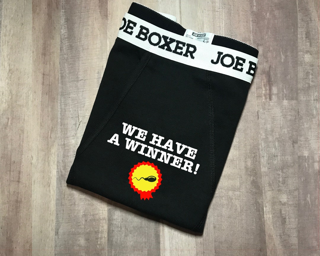 Funny Pregnancy Announcement to Husband We Have A Winner Boxer - Etsy