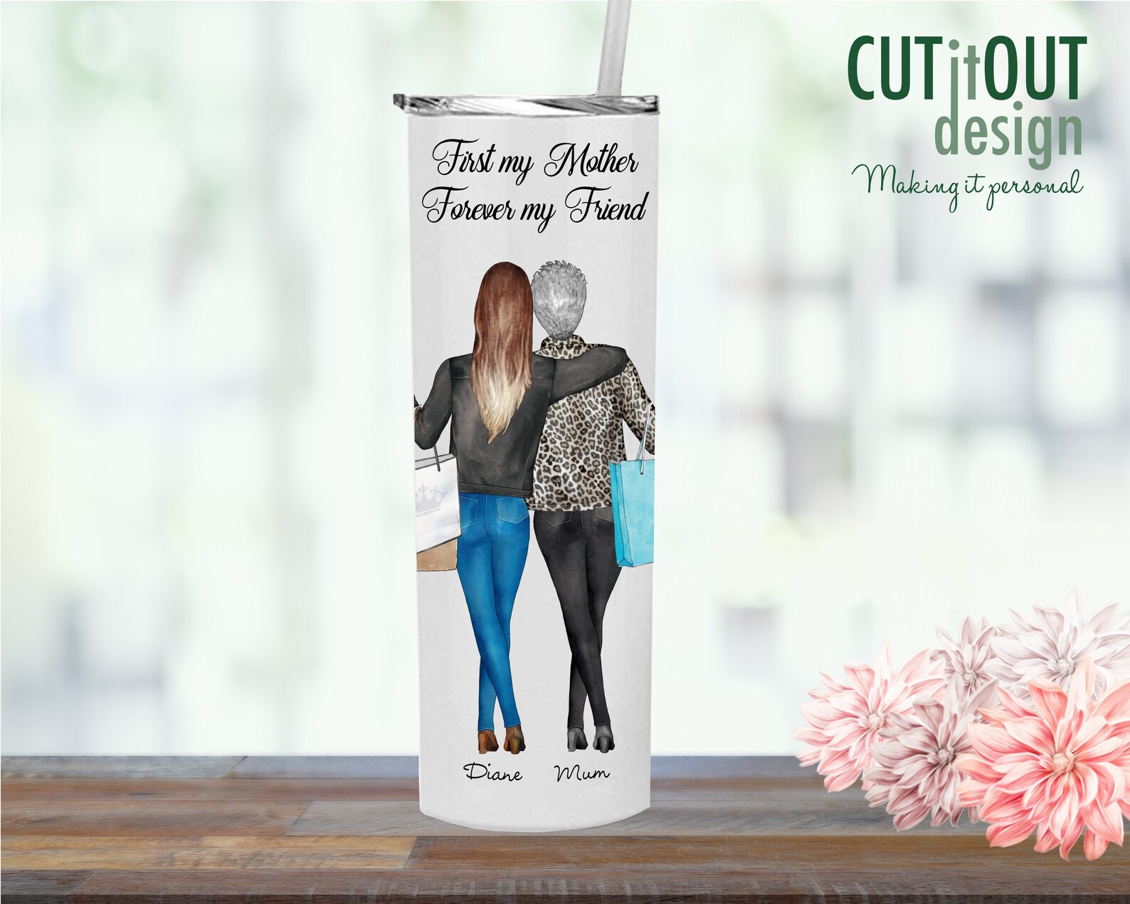 Like Mother Like Daughter Personalized T For Mom Tumbler Etsy
