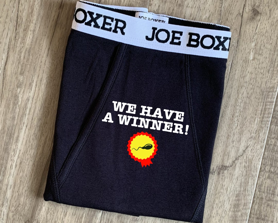 Funny Pregnancy Announcement to Husband We Have A Winner Boxer Briefs ...
