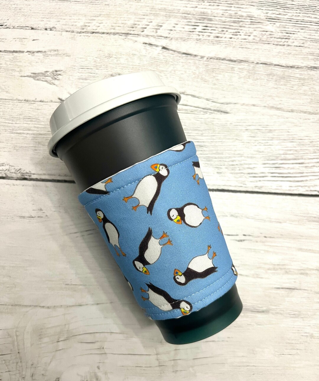 Puffin Coffee Cozy, Puffin Coffee Sleeve, Coffee Cozy, Puffins - Etsy ...