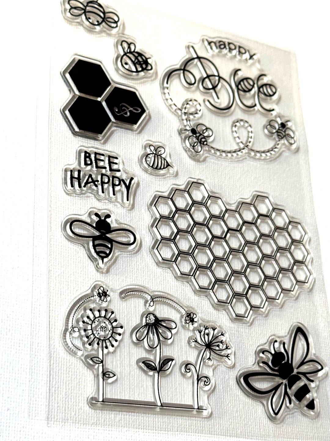 Bee Stamp, Bee Clear Stamp, Stamp, Honey Stamp, Stamp Set, Card Making ...