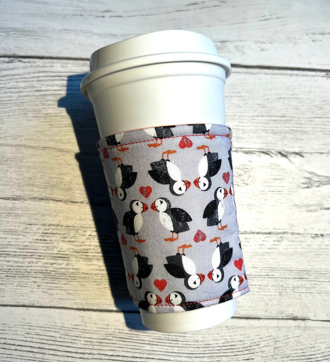 Puffin Coffee Cozy, Puffin - Etsy
