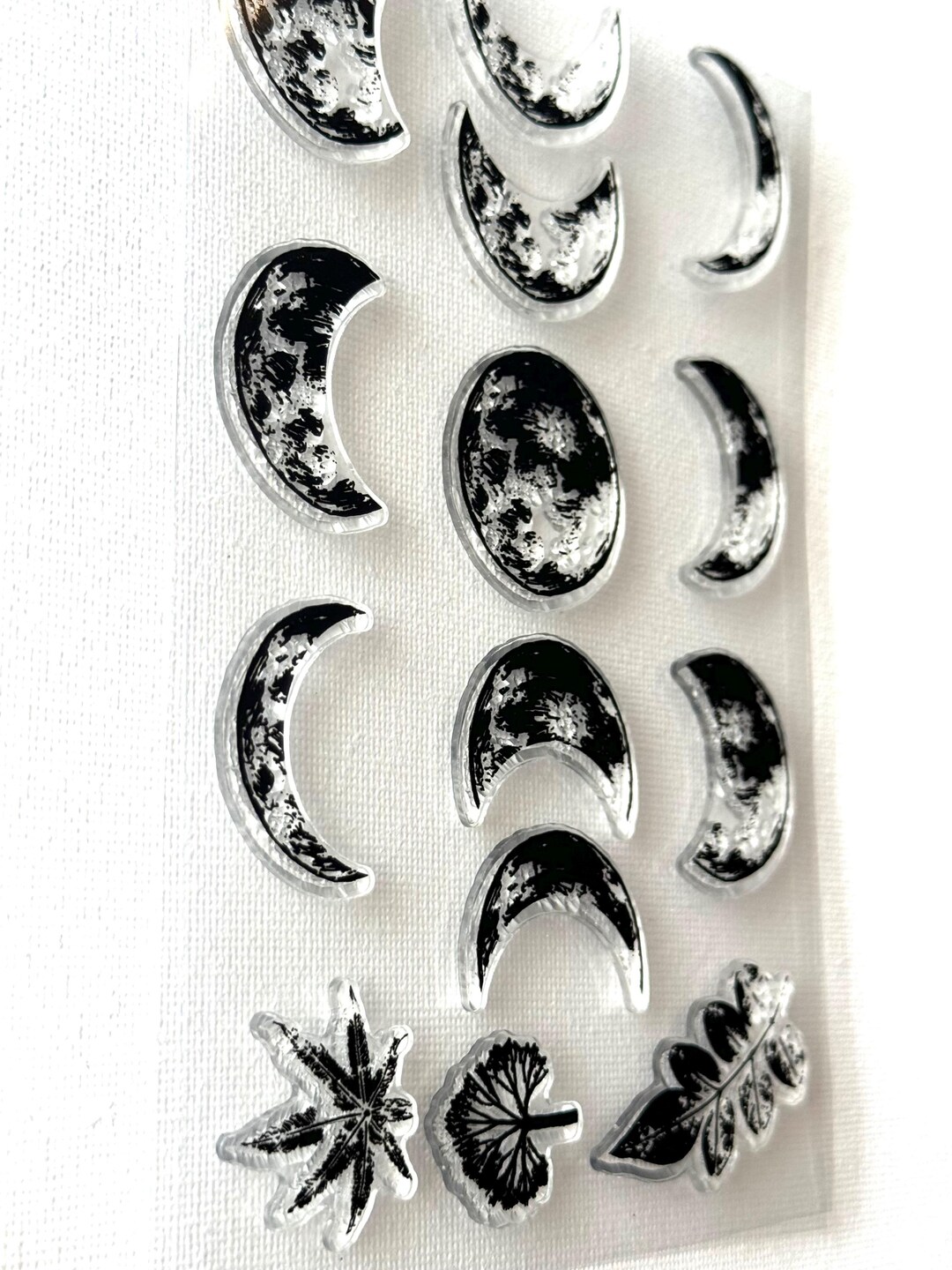 Moon Stamp, Moon Clear Stamp, Stamp, Moon Phase Stamp, Stamp Set, Card ...