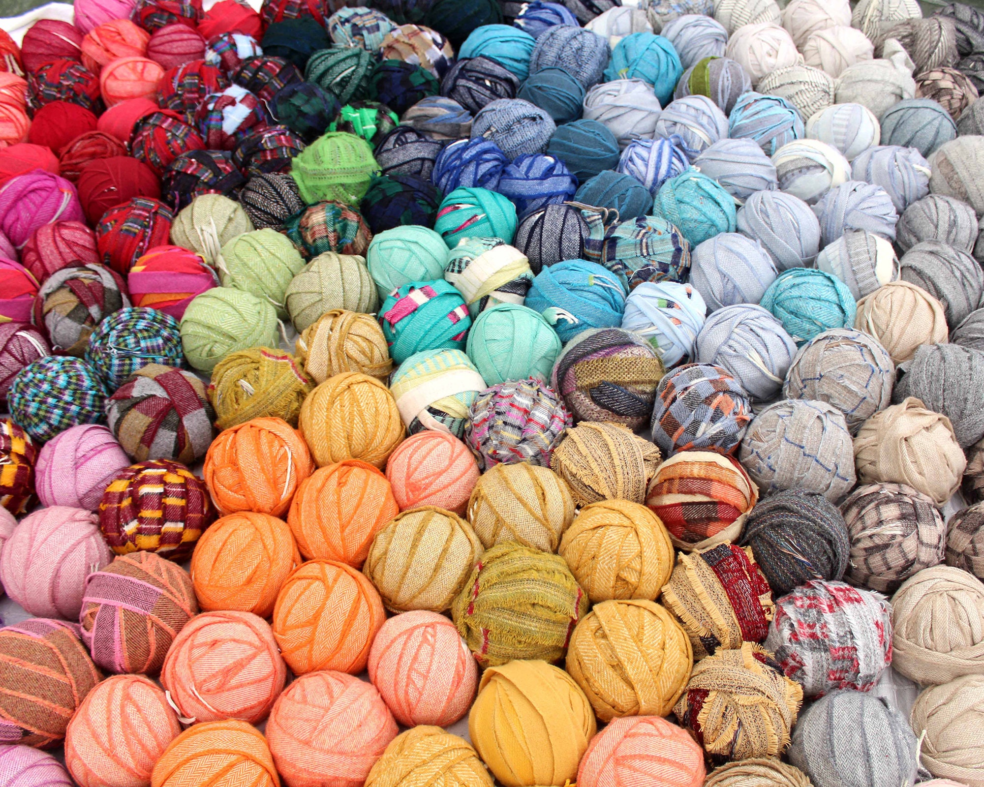 100% Wool Rag Rug Blanket Yarn Selvedge Strips mixed Colours - Etsy