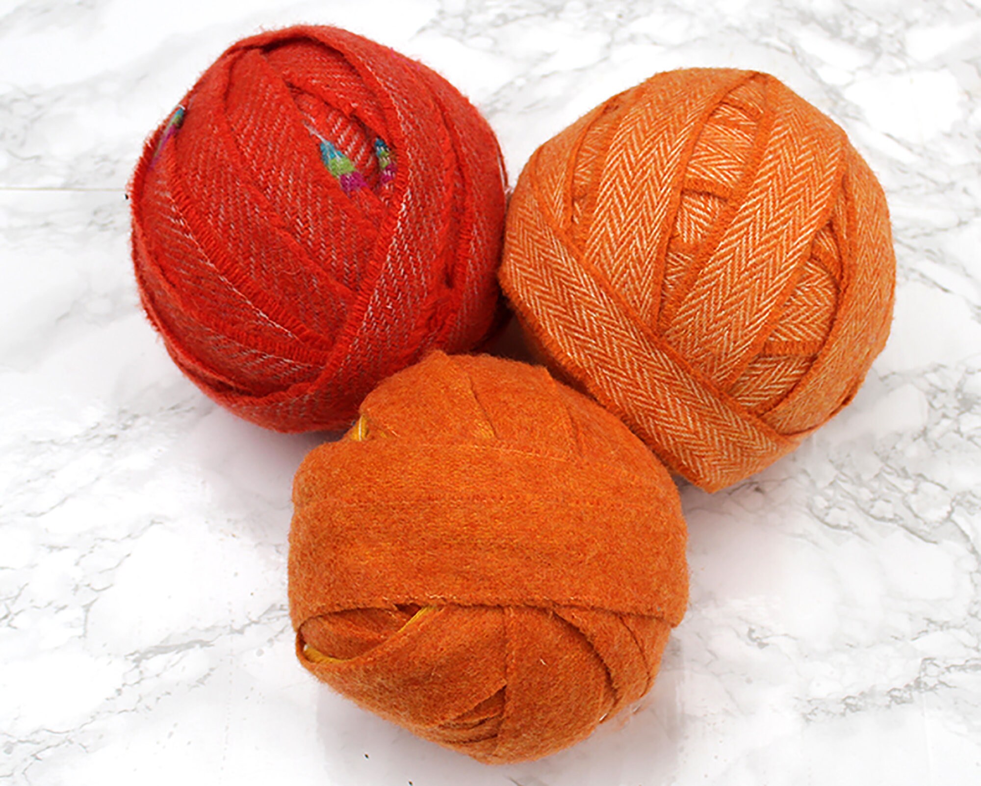 100% Wool Rag Rug Blanket Yarn Selvedge Edge Strips red, Orange, Yellow ...