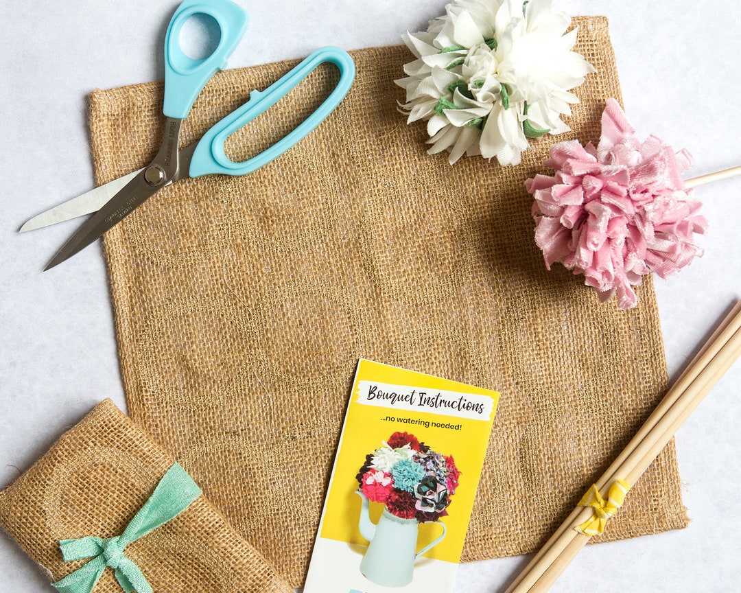 Rag Rug Bouquet Pack - 7 Fabric Flowers - Etsy