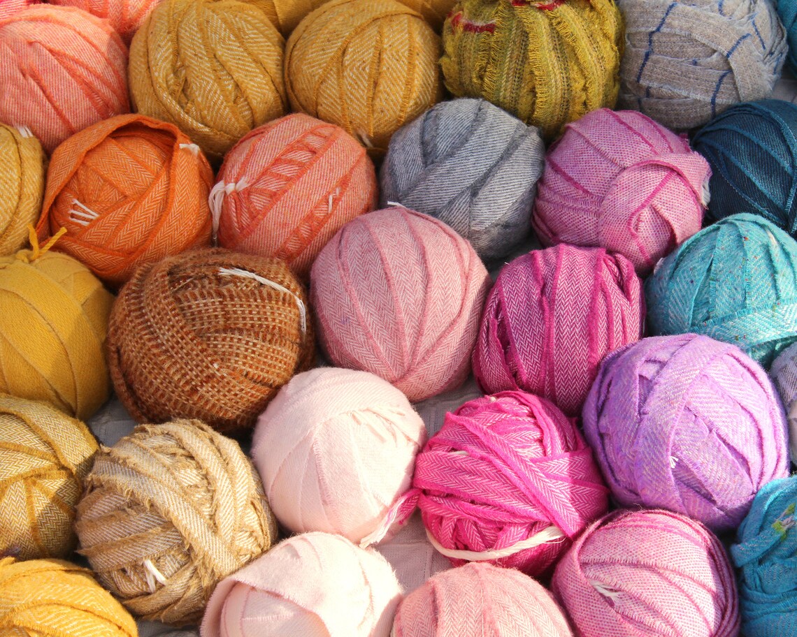 100% Wool Rag Rug Blanket Yarn Selvedge Strips mixed Colours - Etsy