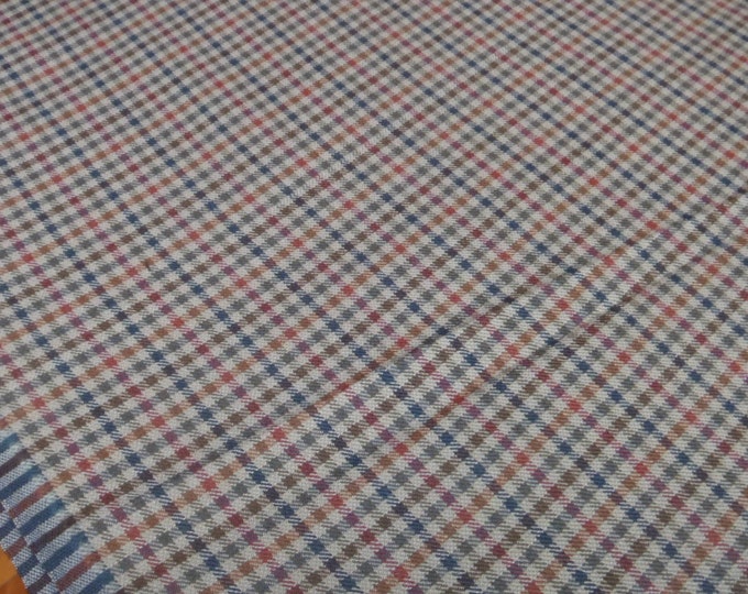 Pure New Wool Checked Plaid tweed Fabric 150 Cm / - Etsy