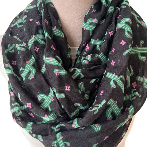 Dark Red Music Notes Print Infinity / Long Scarf Women's Accessories ...